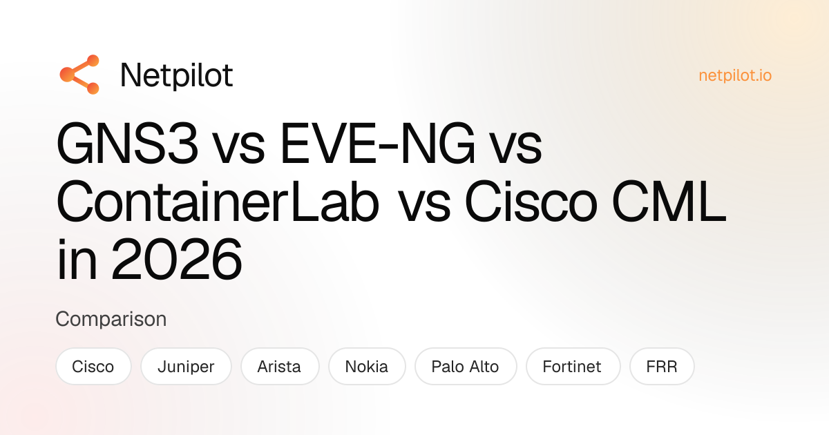 GNS3 vs EVE-NG vs ContainerLab vs Cisco CML: Network Lab Comparison ...